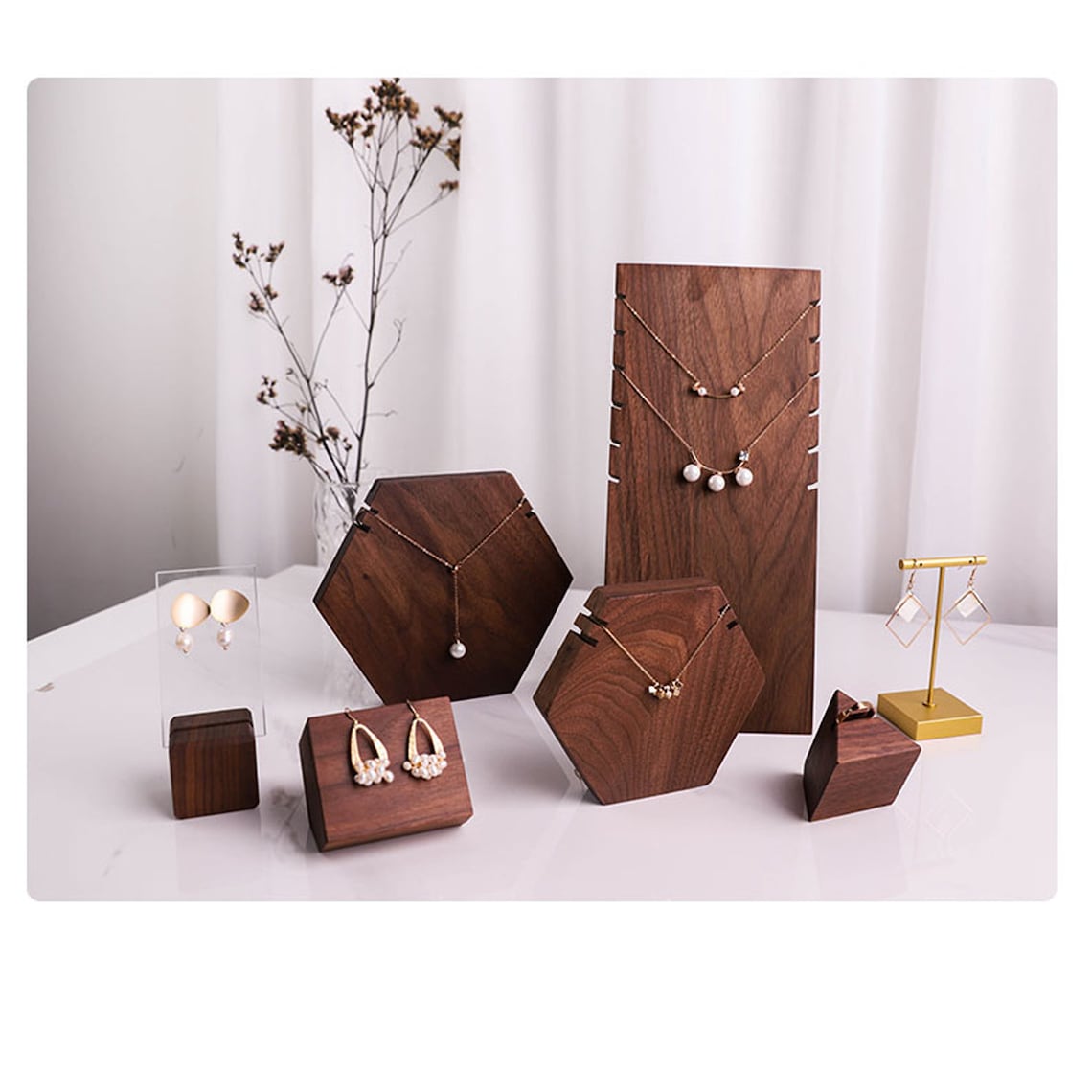 Necklace Display Stand Wood Jewelry Stand Wood Necklace | Etsy