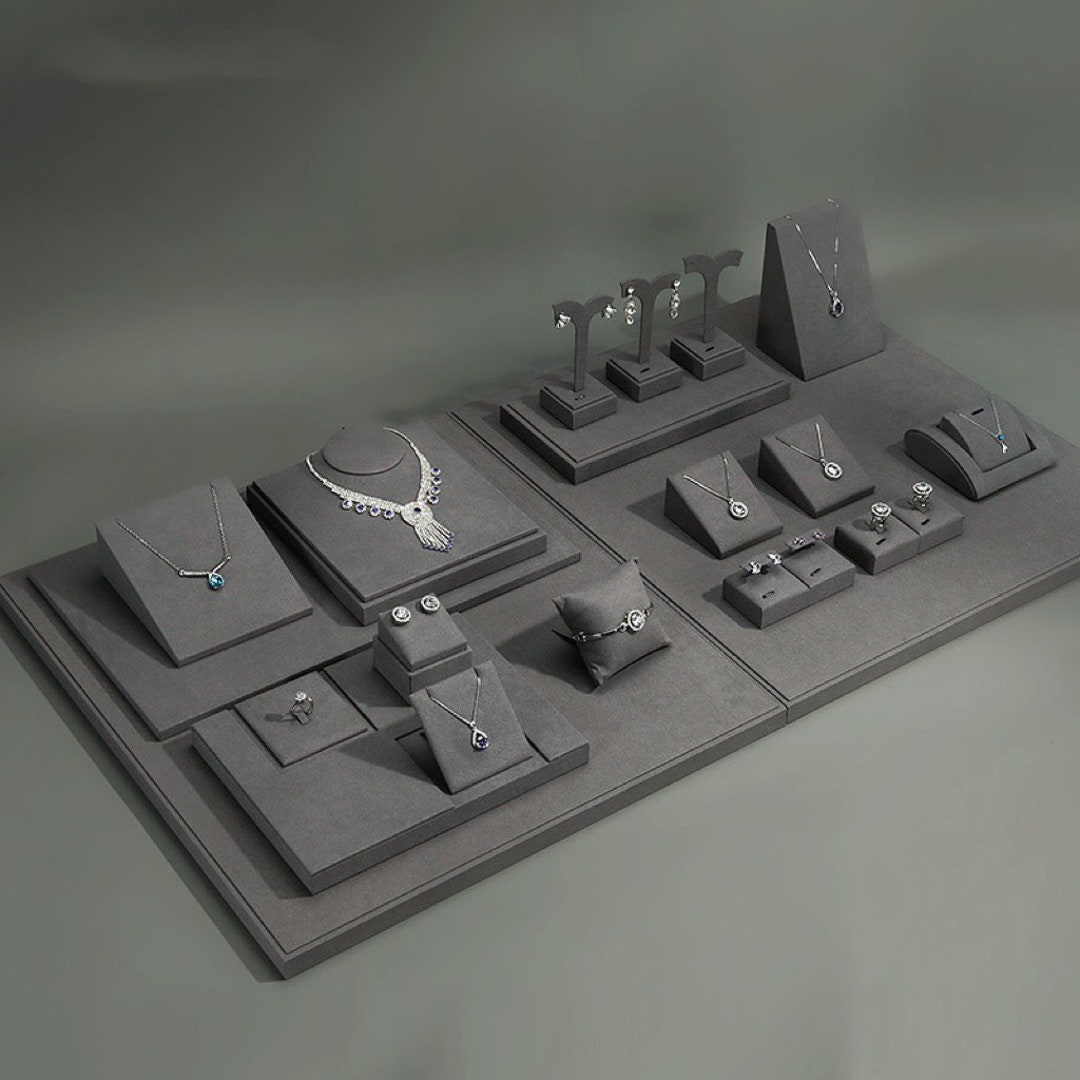 Unique Gray Jewelry Display Set, Jewelry Display Stand, Ring Display ...