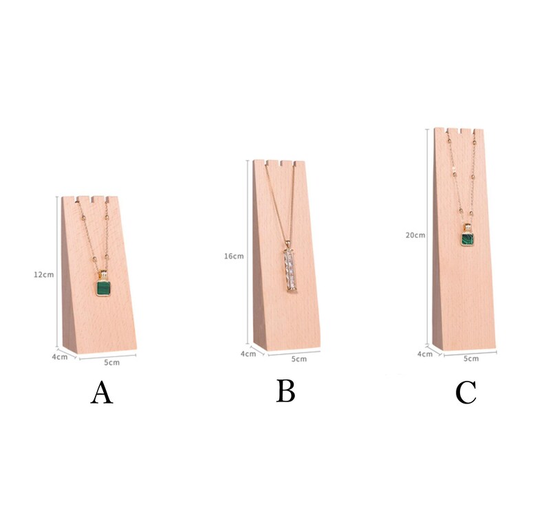 Wood Necklace Display Stand Wooden Jewelry Display Set - Etsy