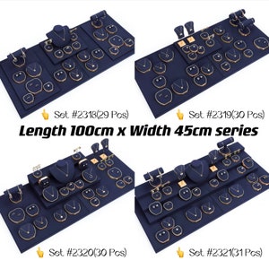 Blue Jewelry Display Set, Jewelry Display Stand, Ring Display Holder ...