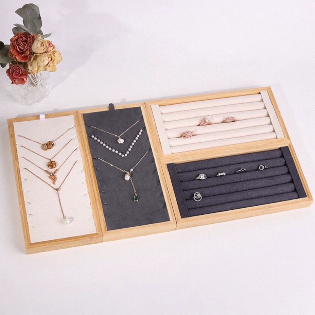Velvet Jewelry Display Set Earrings Display Case Ring - Etsy