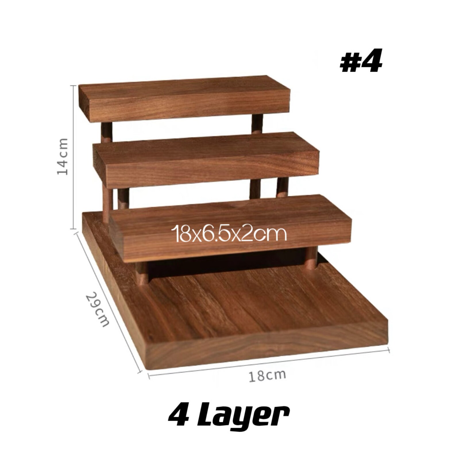 Dark Wood Jewelry Display Riser for Craft Show, Earring Display Holder ...