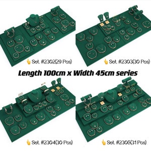 Green Jewelry Display Set, Jewelry Display Stand, Ring Display Holder ...