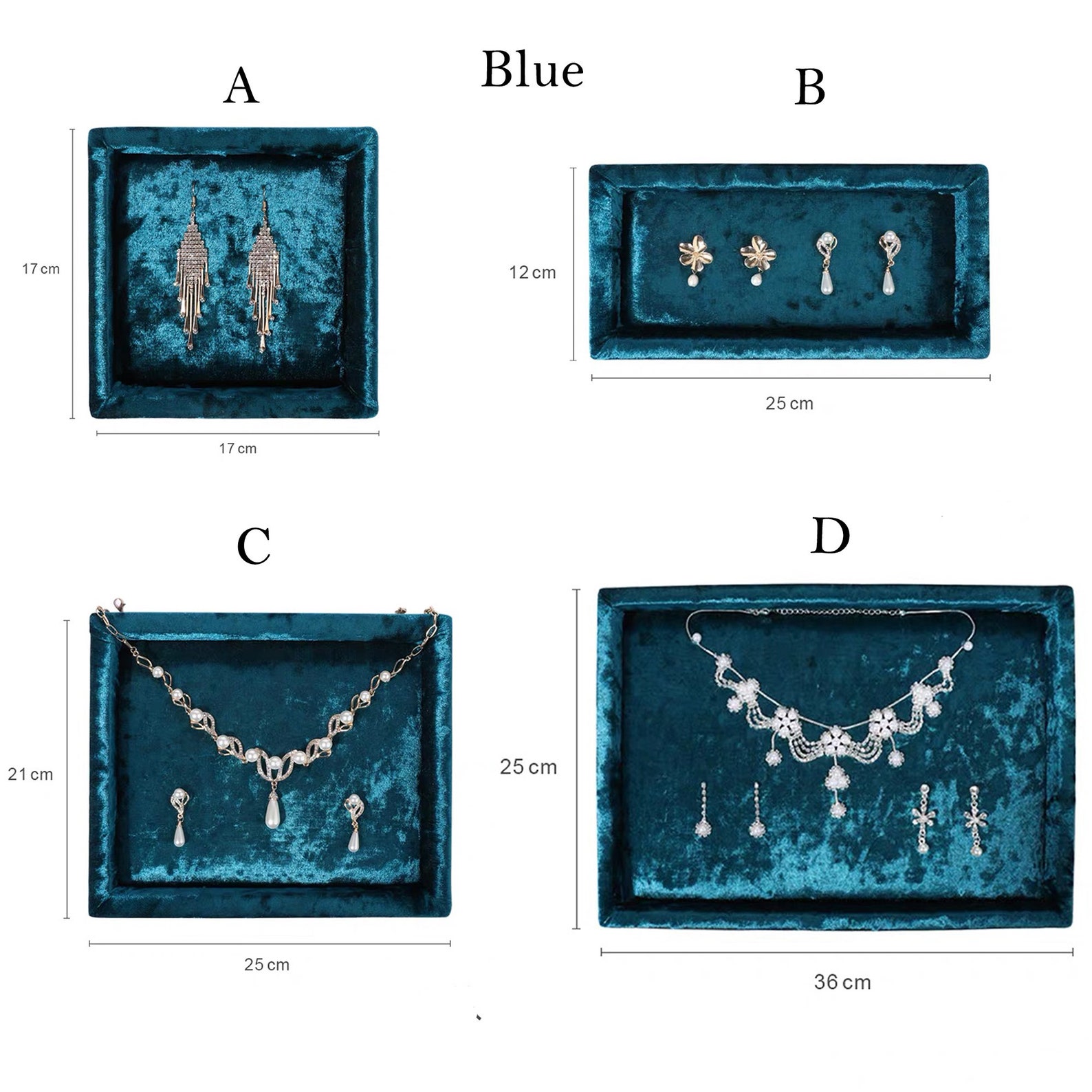 Velvet Jewelry Display Tray Earrings Display Stand Ring | Etsy