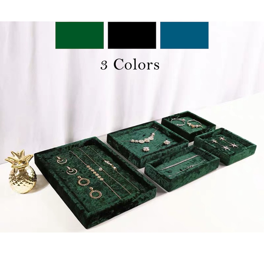 Velvet Jewelry Display Tray, Earrings Display Stand, Ring Display Stand ...