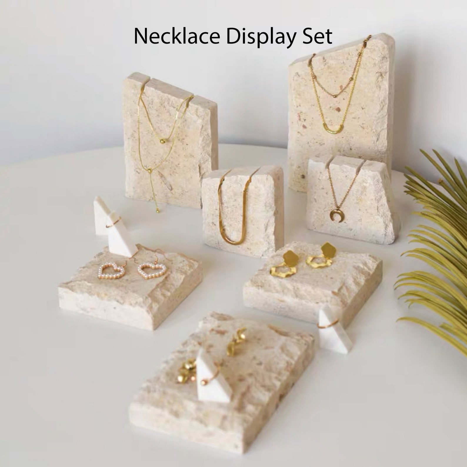Nature Stone Jewelry Display Set Marble Jewelry Holder - Etsy UK