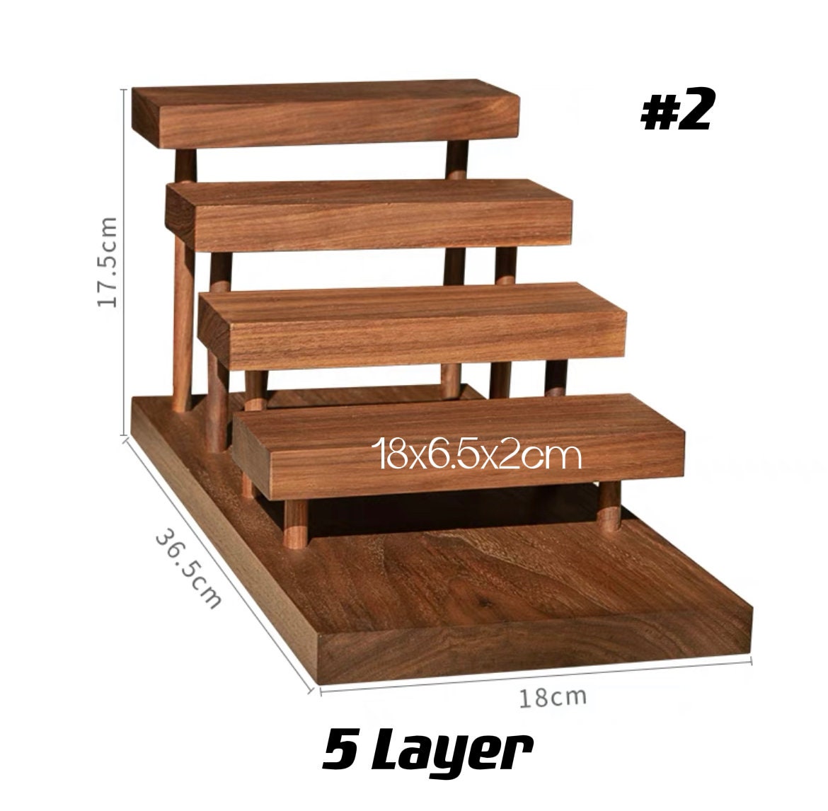 Dark Wood Jewelry Display Riser for Craft Show, Earring Display Holder ...