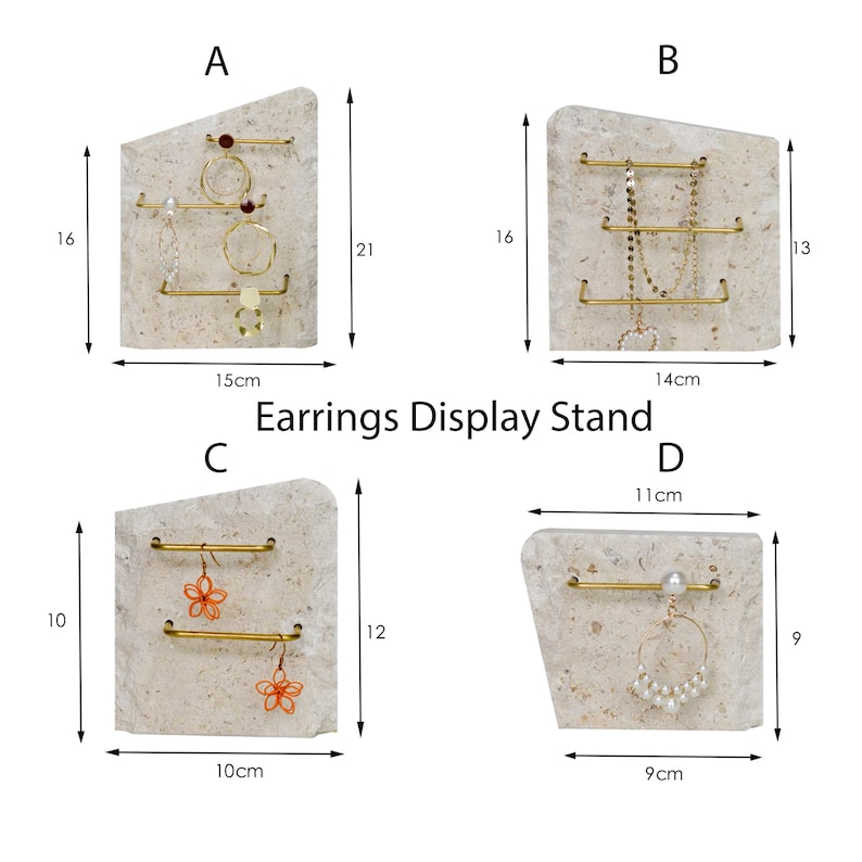 Nature Stone Jewelry Display Set Marble Jewelry Holder - Etsy