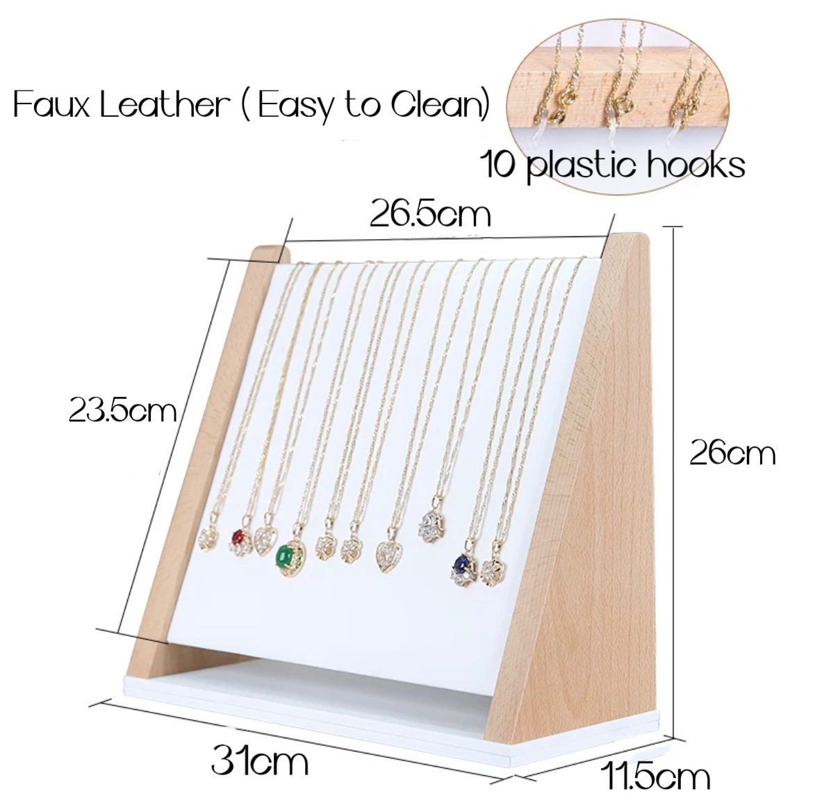 Faux Leather Necklace Display Stand, Jewelry Display Stand, Necklace ...
