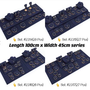 Blue Jewelry Display Set, Jewelry Display Stand, Ring Display Holder ...