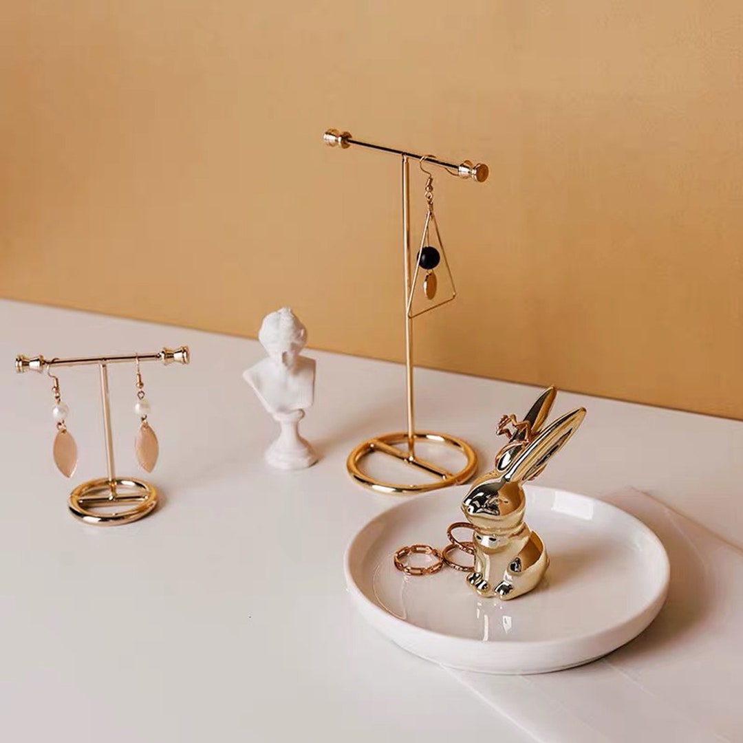 T-bar Earrings Display Holder, Metal Jewelry Display Holder, Earring ...