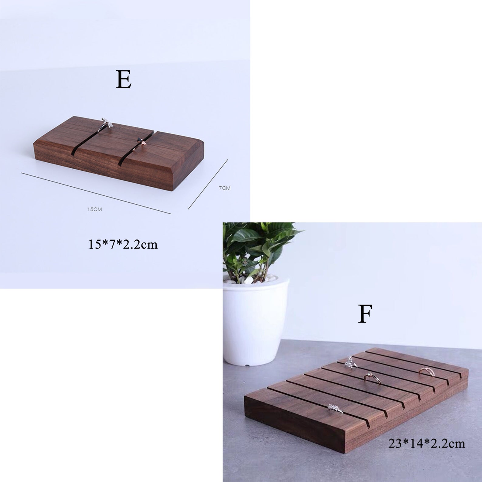 Wood Ring Display Tray, Ring Display Holder, Ring Display Stand, Wood ...