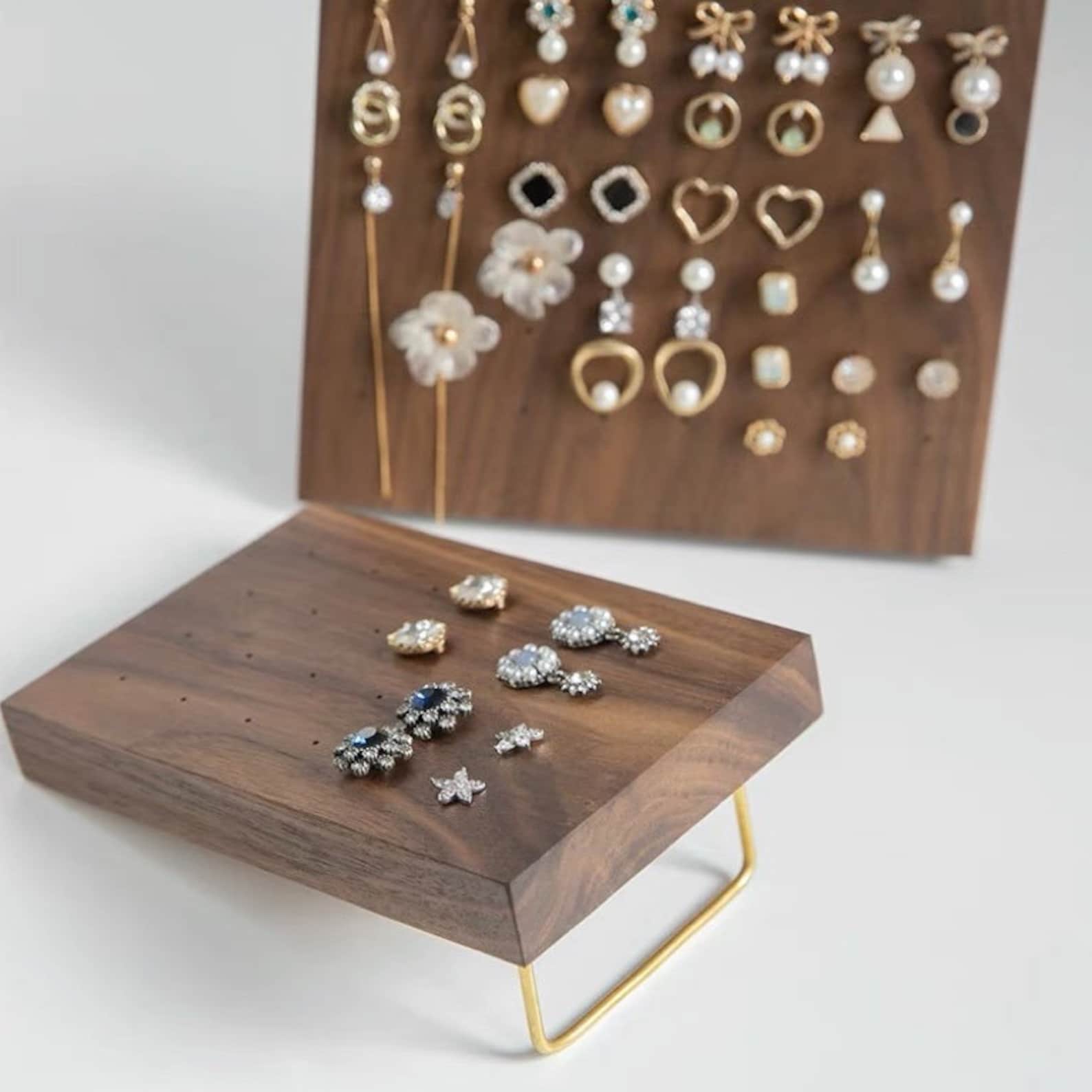 Wood Earring Display Holder Stand Earring Holder for Studs | Etsy