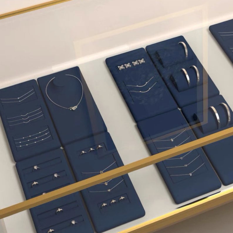 Blue Jewelry Display Tray Ring Display Stand Jewelry Display - Etsy