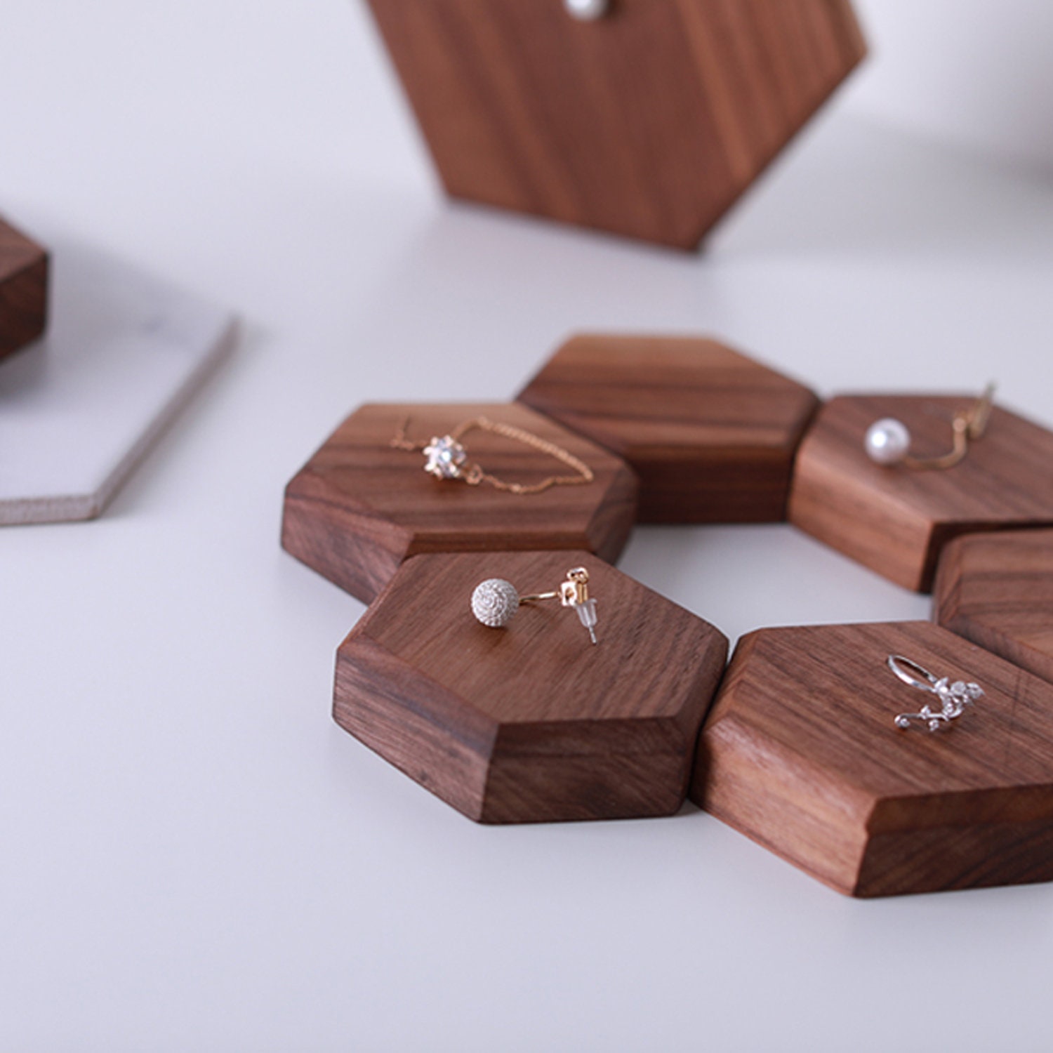 Wood Ring Display Stand Earring Display Stand Ring Display | Etsy