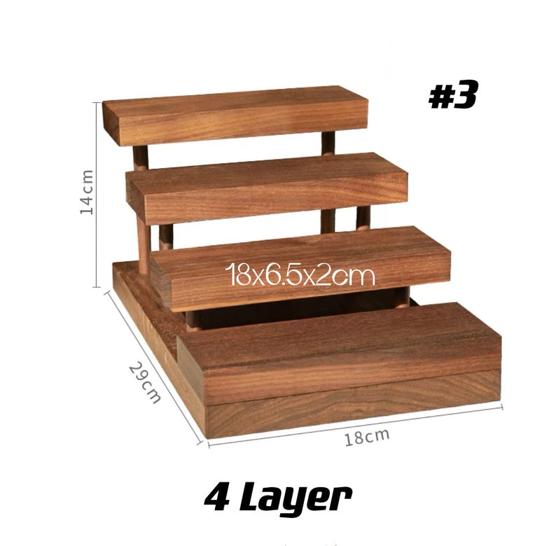 Dark Wood Jewelry Display Riser for Craft Show, Earring Display Holder ...