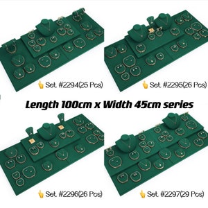 Green Jewelry Display Set, Jewelry Display Stand, Ring Display Holder ...