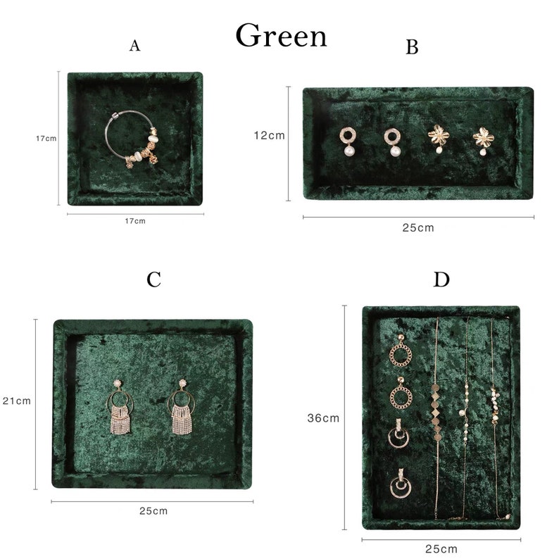 Velvet Jewelry Display Tray Earrings Display Stand Ring | Etsy