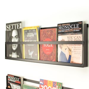 Wall Mounted Big Magazine Rack / Wall Mount Book Shelf / | Etsy