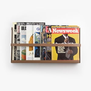 Wall Mounted Magazine Rack / Magazine Storage / Minimalist Newspaper ...