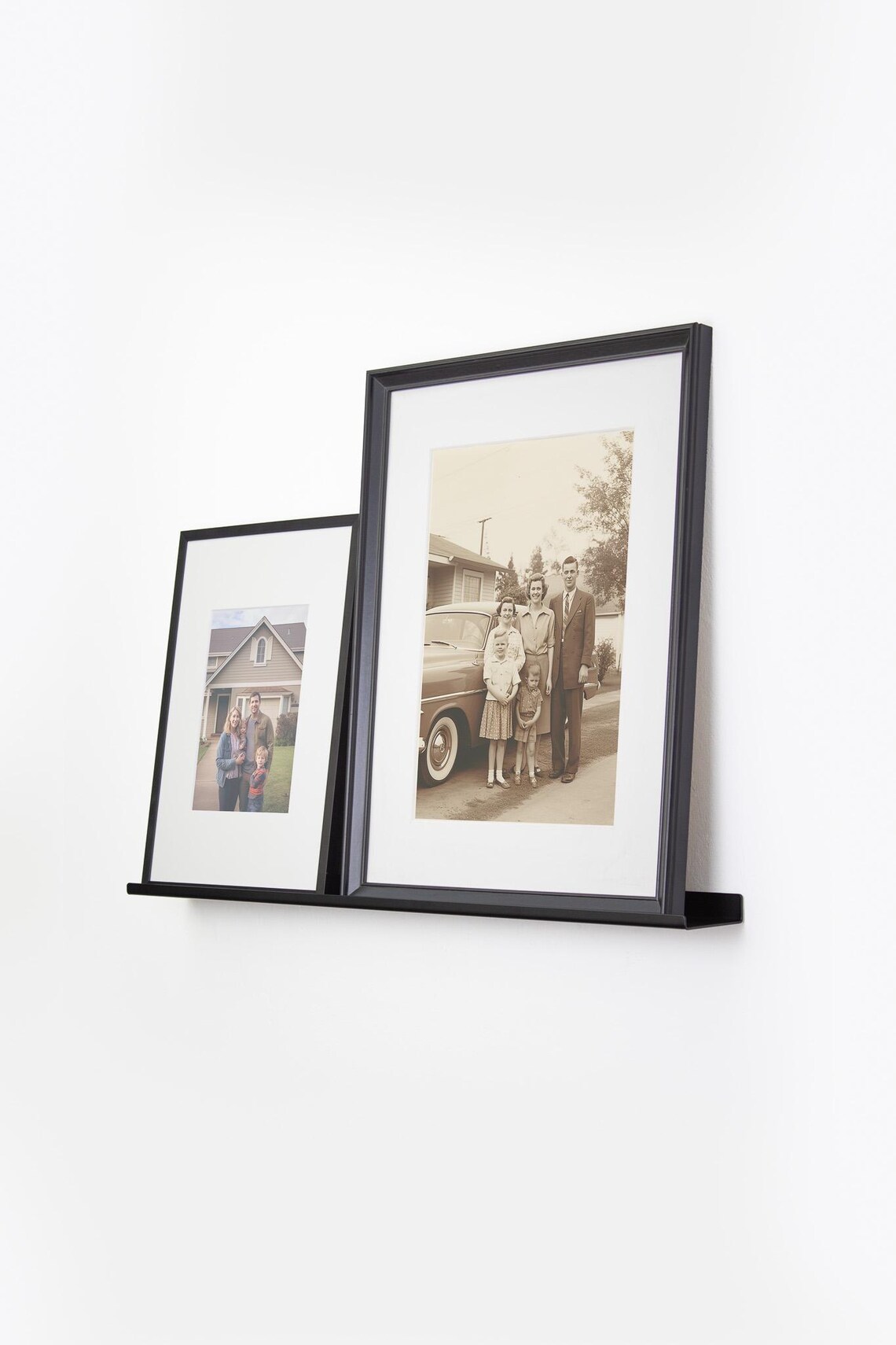 Gray Picture Ledge/ Wide Floating Shelf / Metal Picture Ledge ...