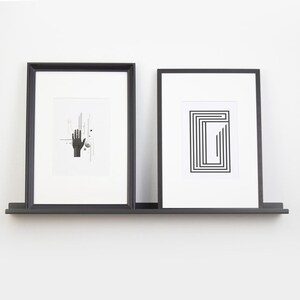 Floating Picture Shelf / Wide Photo Rail / Metal Picture Ledge ...