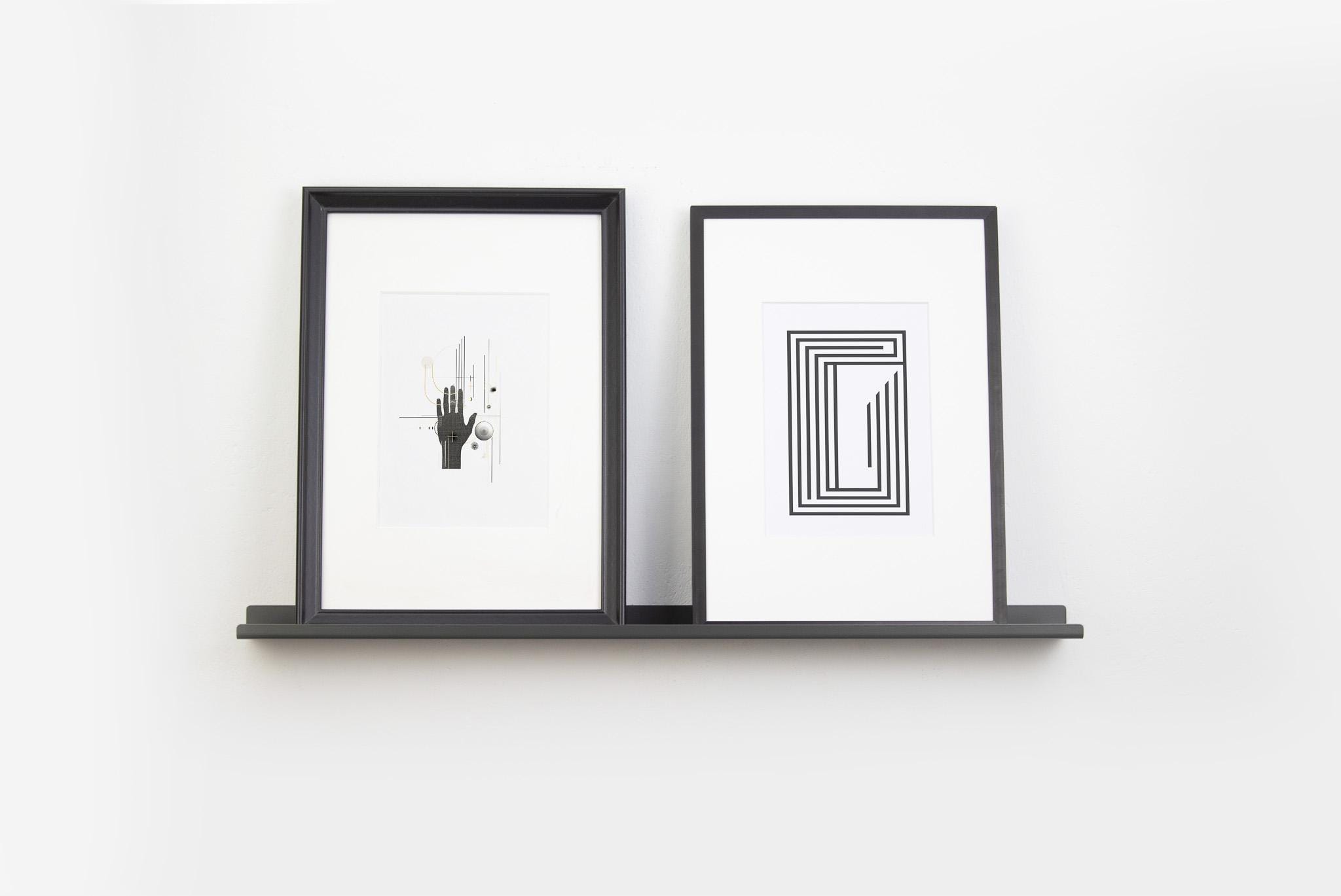 Floating Picture Shelf / Wide Photo Rail / Metal Picture Ledge ...