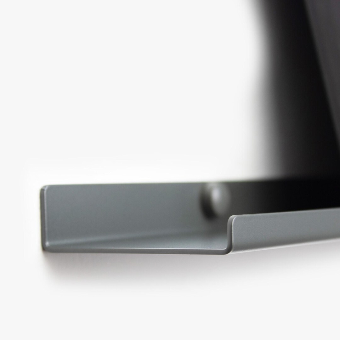 Gray Picture Ledge/ Wide Floating Shelf / Metal Picture Ledge ...