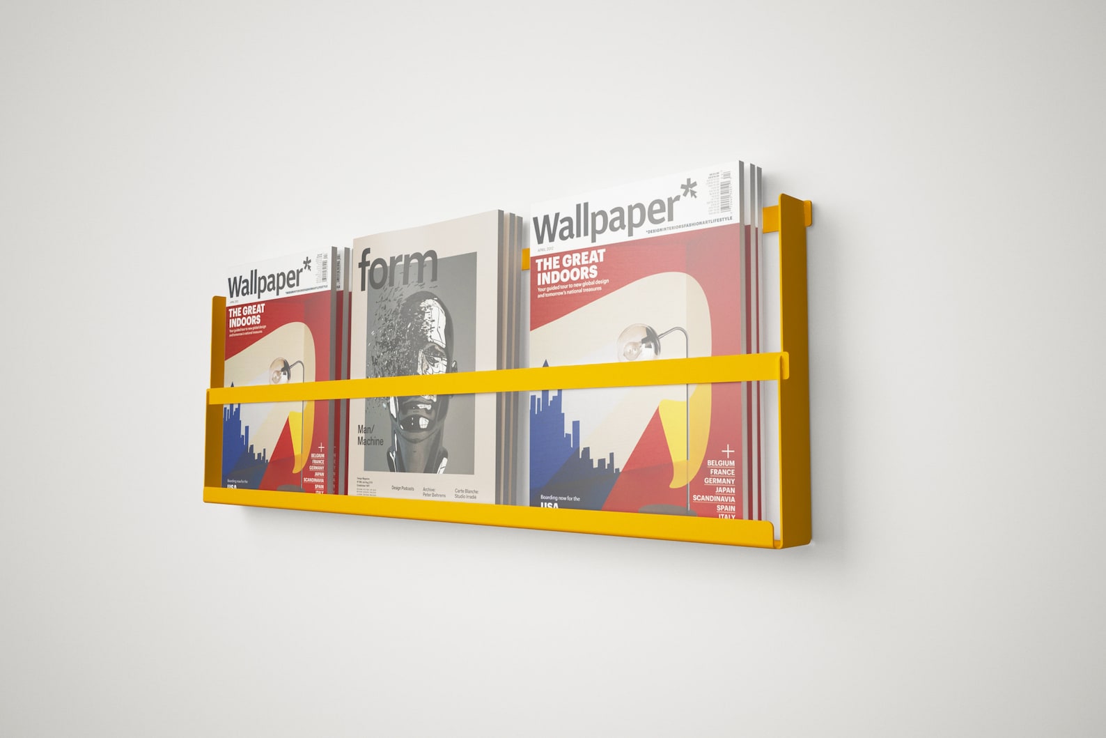 Wall Mounted Big Magazine Rack / Magazine and Book Holder / - Etsy