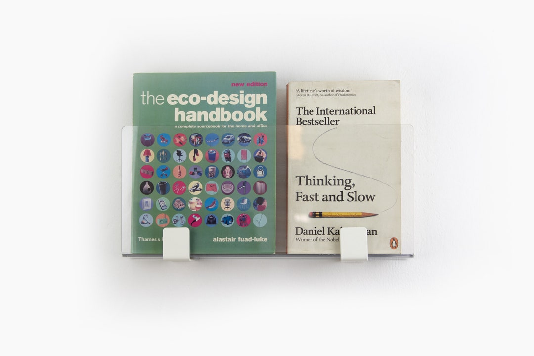 Book Holder / Clear Acrylic Book Nook / Wall Mounted Bookshelf / Home ...