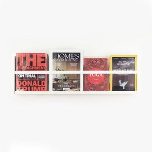 Wall Mounted Big Magazine Rack / Magazine and Book Holder / Gift for ...