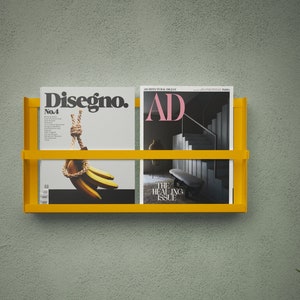 Wall Mounted Big Magazine Rack / Magazine and Book Holder / Gift for ...