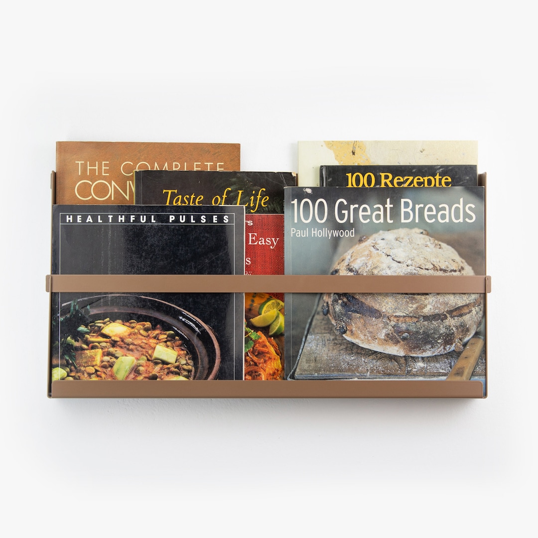 Metal Cookbook Stand / Wall Mounted Kitchen Shelf/ Floating Shelves ...