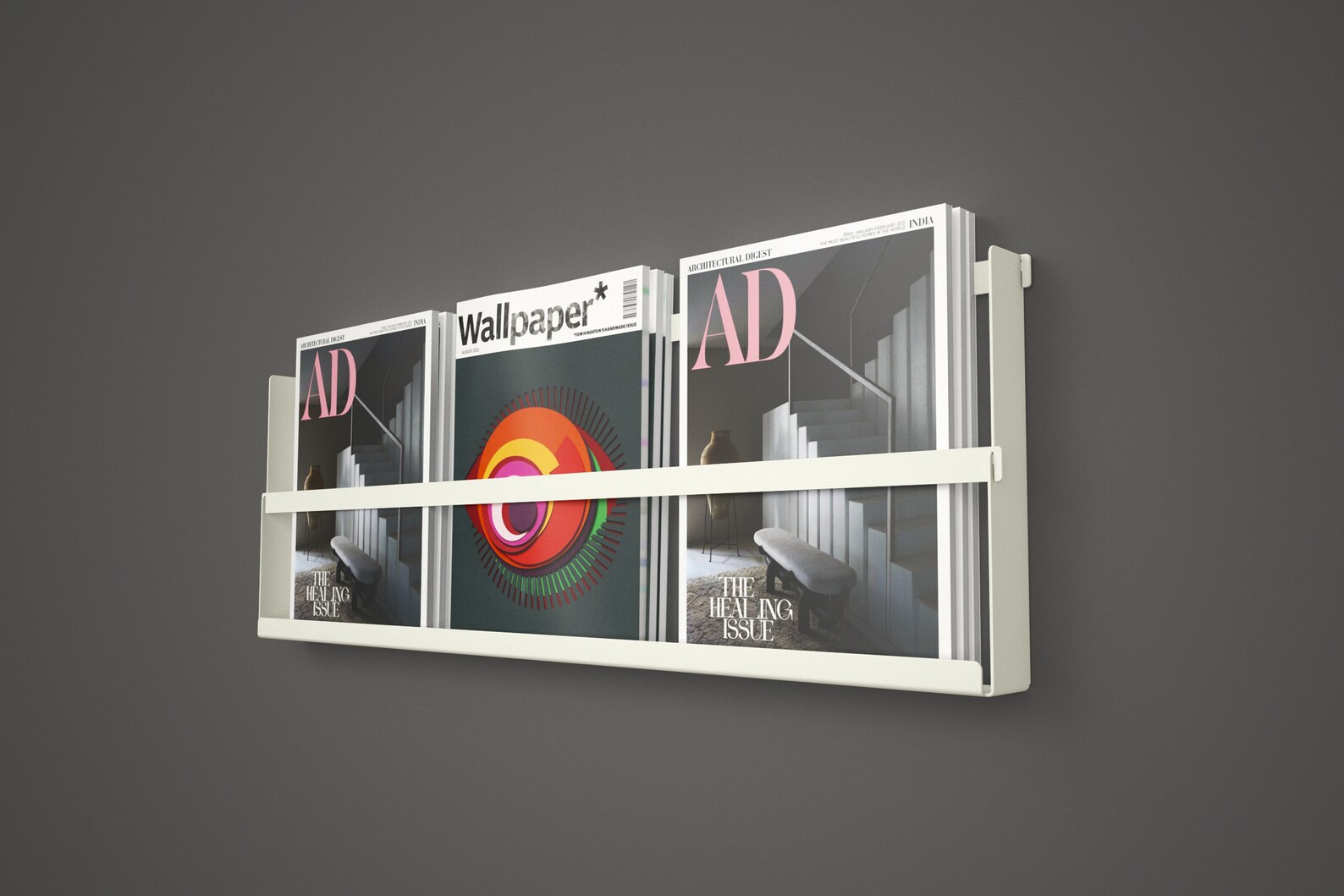 Wall Mounted Magazine Rack Long / Magazine Storage / - Etsy