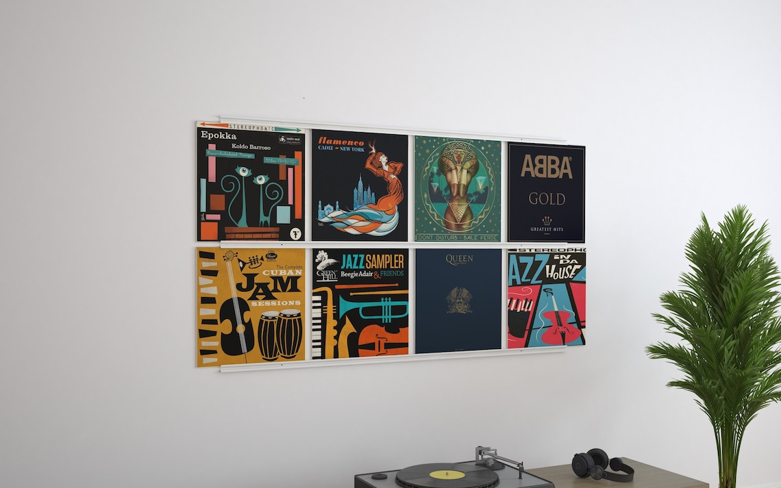 Vinyl Wall Display Wall Mounted / Floating Album Shelf / Vinyl | Etsy