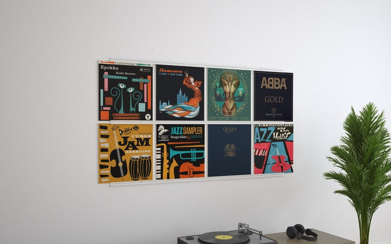 Vinyl Wall Display Wall Mounted / Floating Album Shelf / Vinyl | Etsy