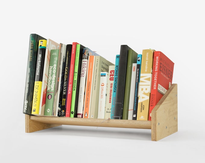 Wood Desktop Shelf Organizer for Books / Wooden Bookshelf for Workspace ...