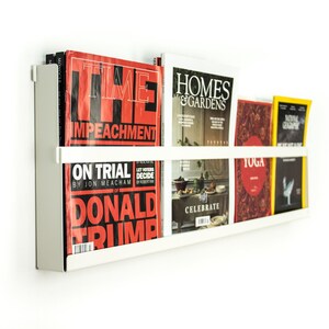 Wall Mounted Big Magazine Rack / Wall Mount Book Shelf / | Etsy