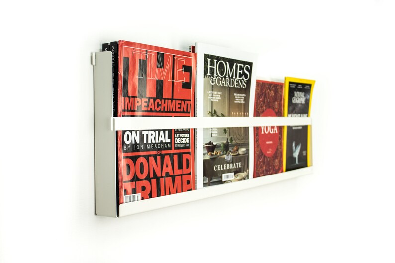 Wall Mounted Big Magazine Rack / Wall Mount Book Shelf / | Etsy