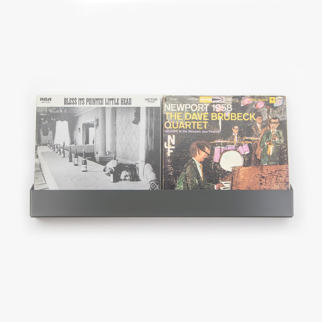 Vinyl Record Shelf / Metal Record Holder / Gray Record Storage / Vinyl ...