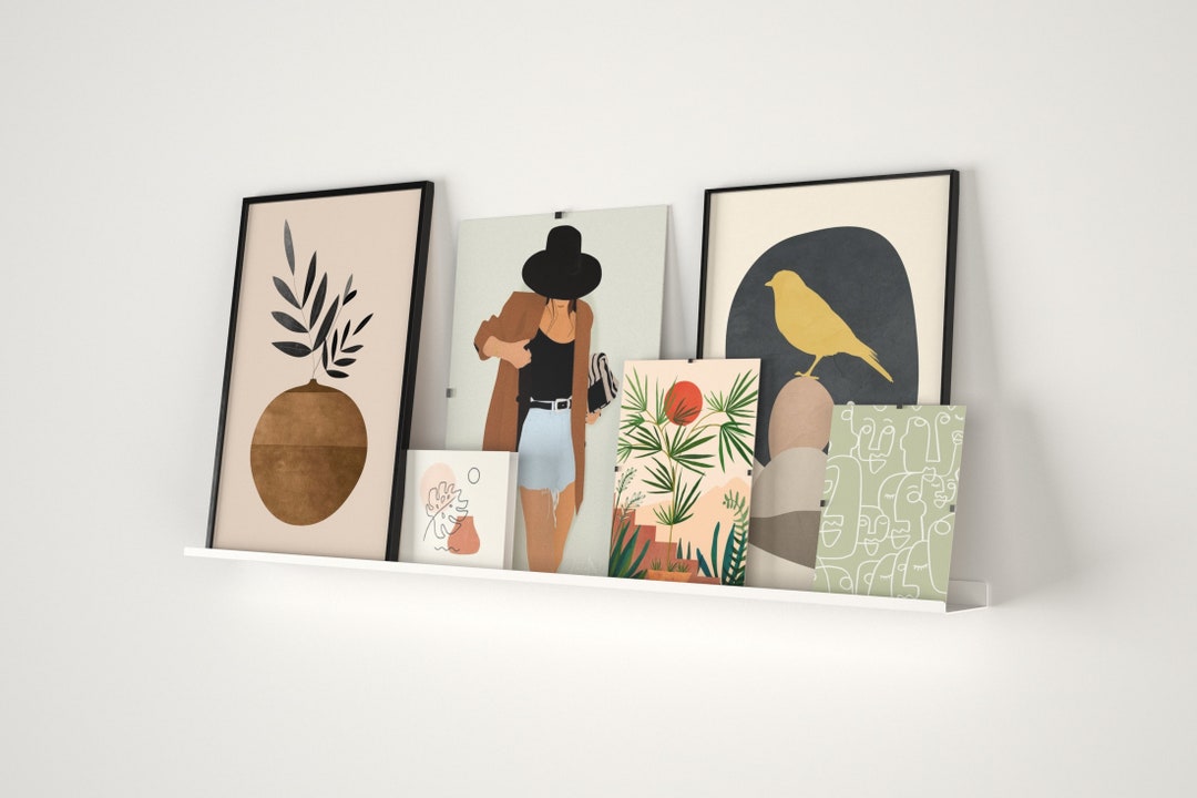 Deep Frame Shelf / Wall Mount Picture Ledge / White Frame - Etsy Australia