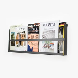Wall Mounted Big Magazine Rack / Magazine and Book Holder / Gift for ...