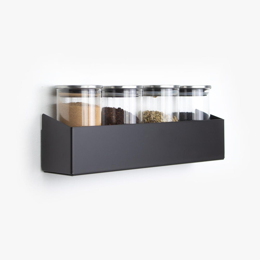 Spice Rack/ Floating Spice Shelf/ Spice Jar Organizer/ Wall Mount ...