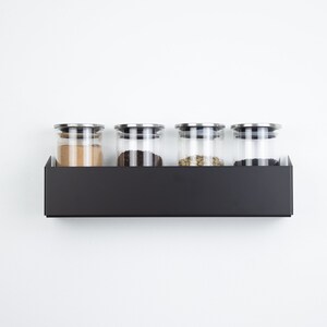 Wall Mounted Spice Rack/ Metal Spice Shelf / Spice Jar Organizer ...