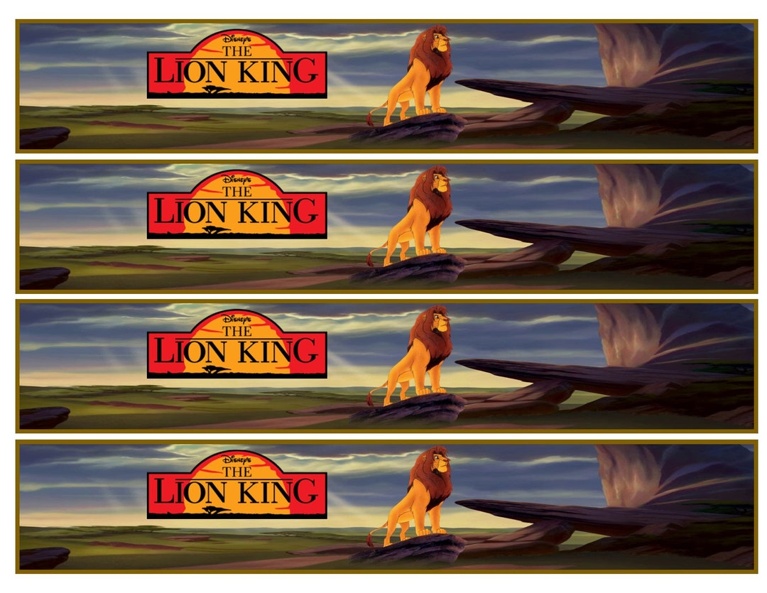 Lion King Water Bottle Label - Etsy