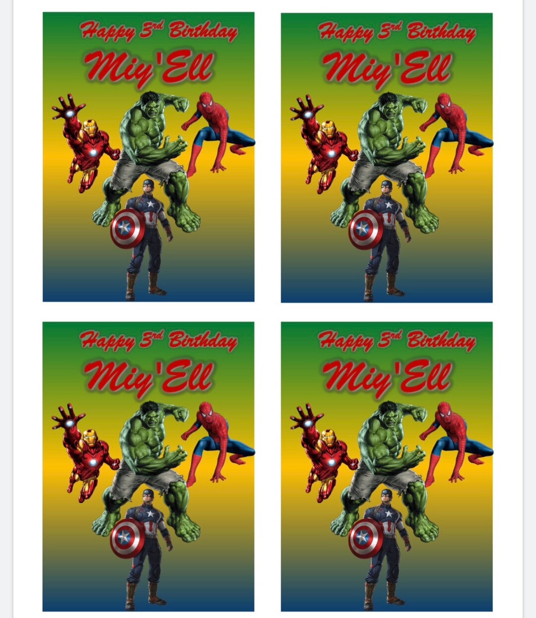 Avengers Capri Sun Label - Etsy