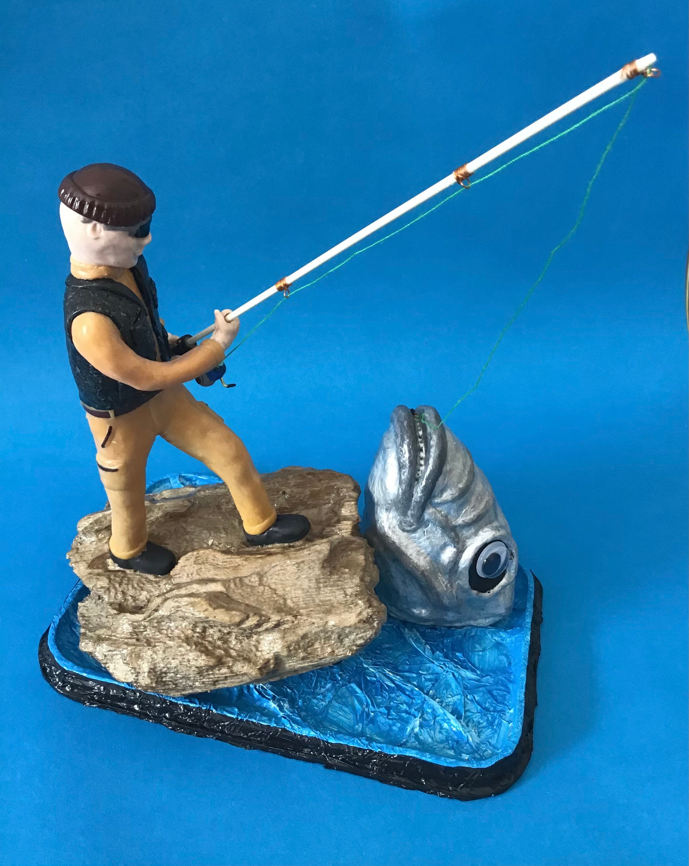 Fischer Angeln Fisch Kunst Überraschung - Etsy.de