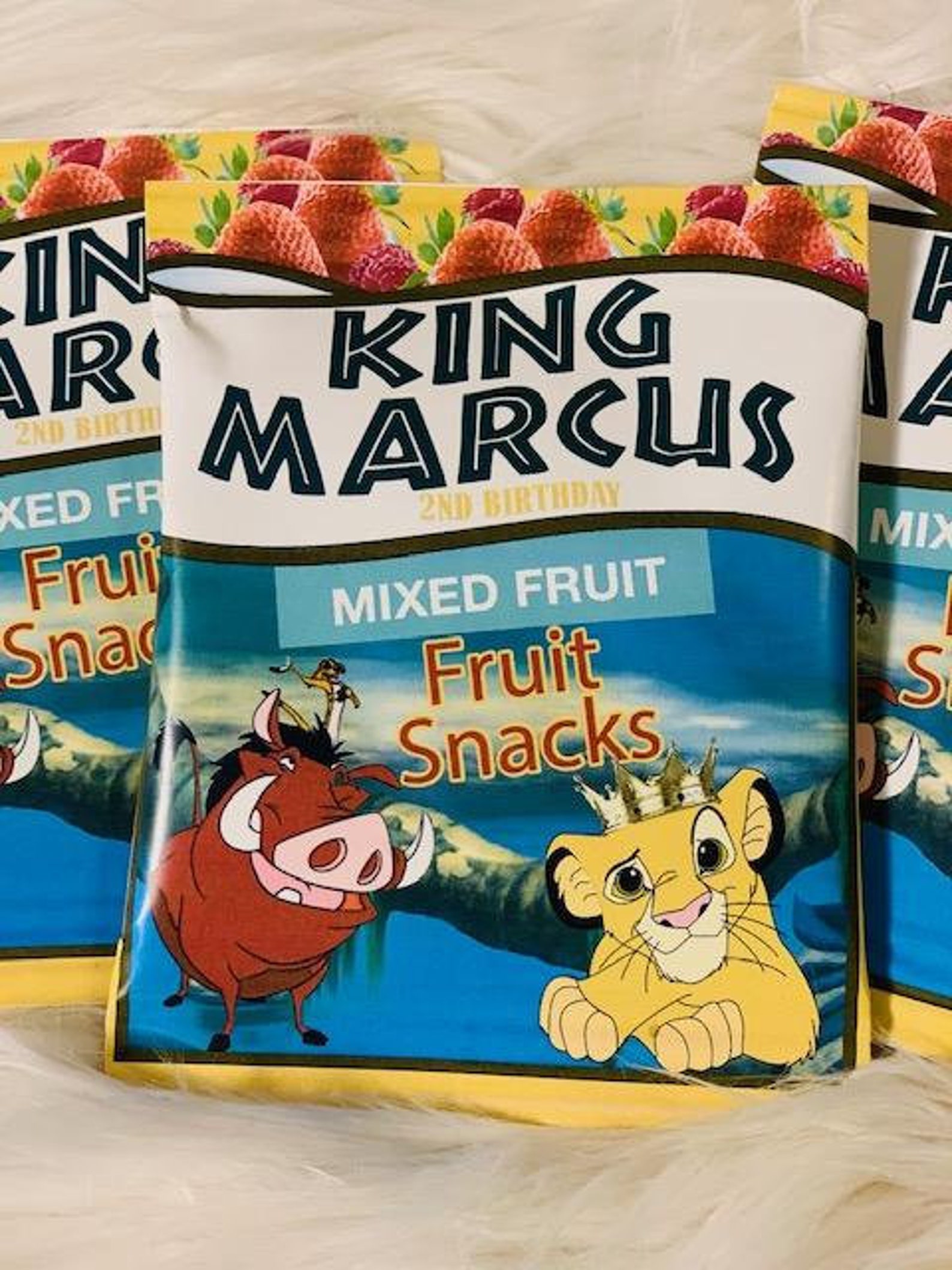 Lion King Fruit Snacks Favors Custom Fruit Snacks Lion King Etsy India