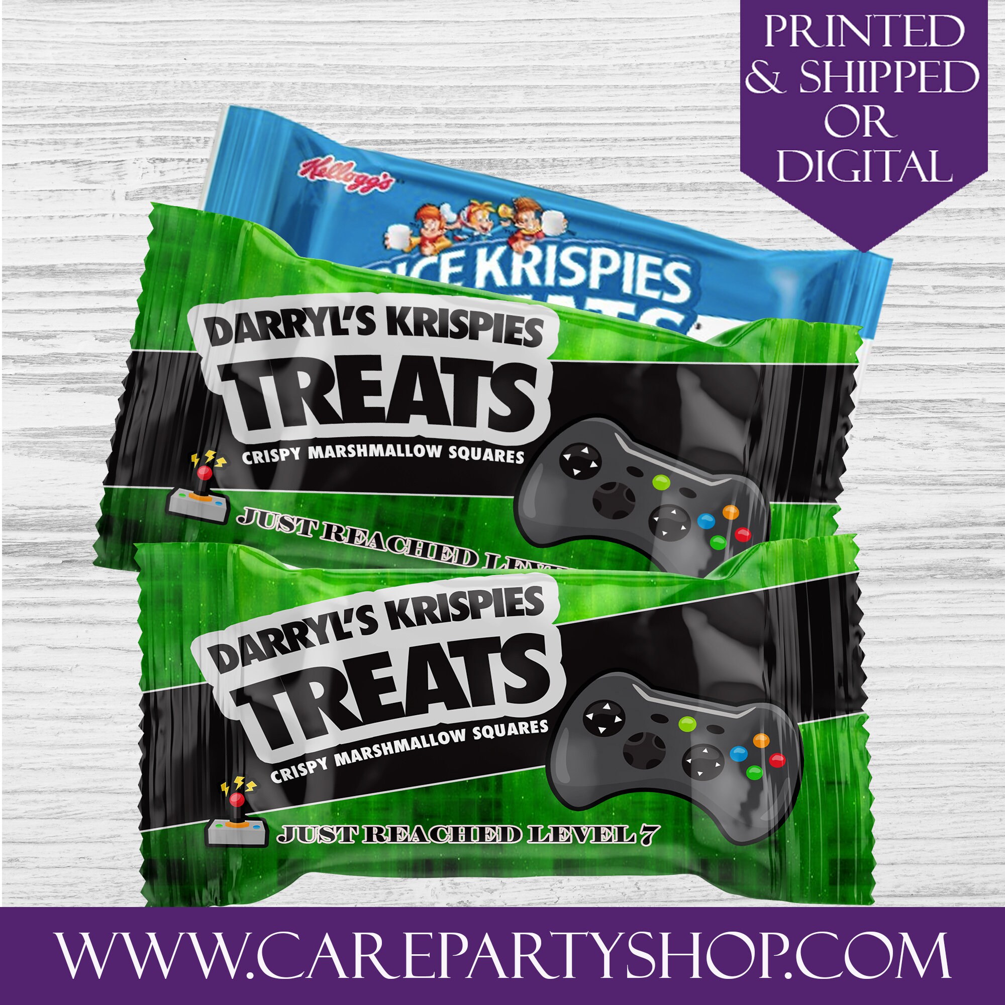 Paper & Party Supplies Digital Gamer Treats Gamer theme DIY Printable ...