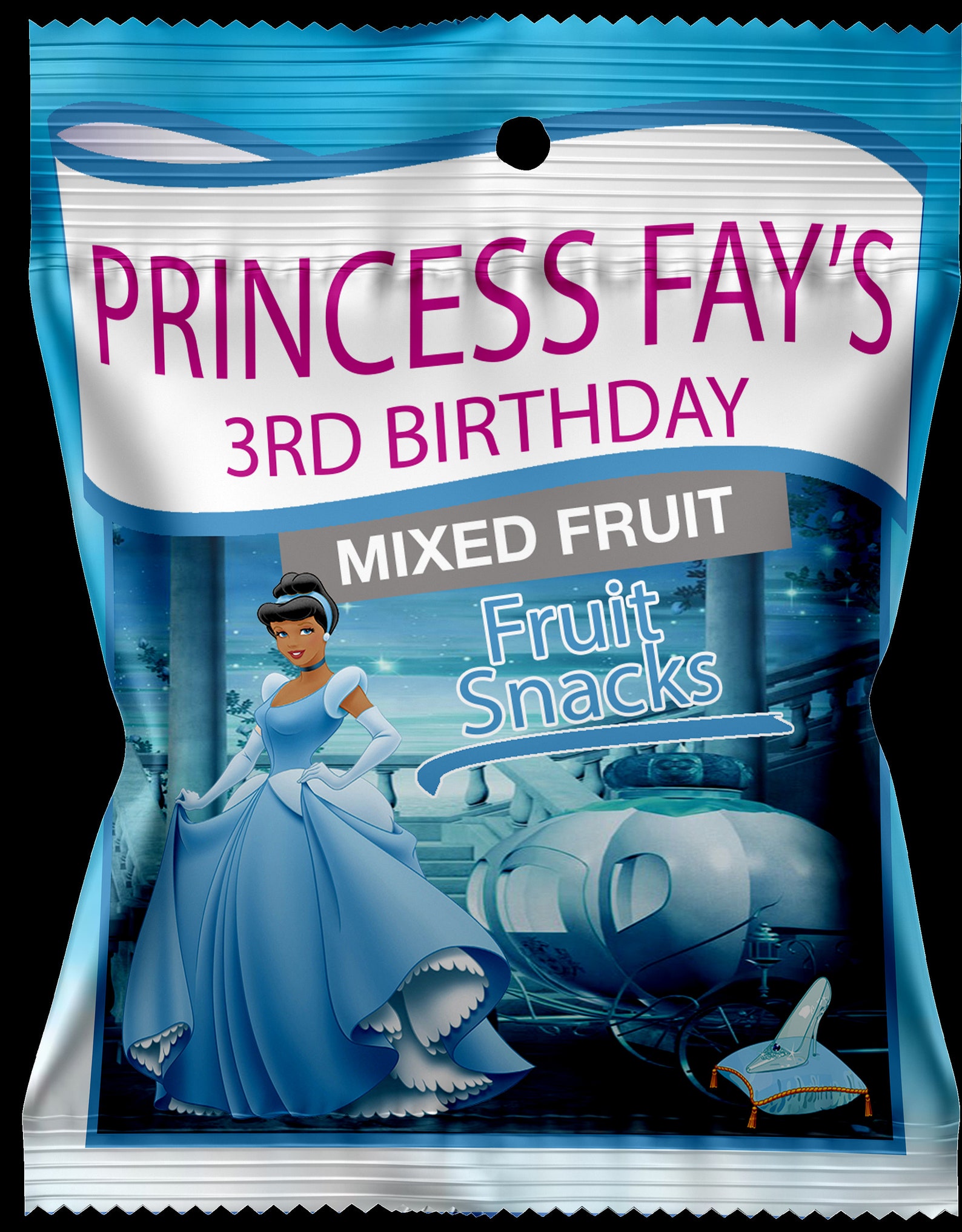 Cinderella Fruit Snacks Favors Custom Fruit Snacks Princess Etsy